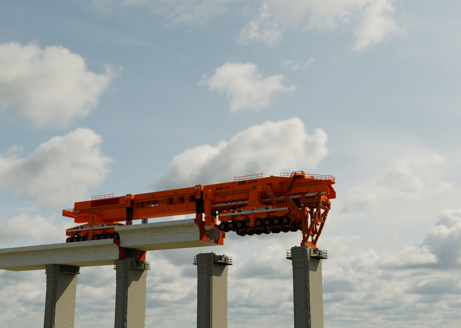 SLJ900/32 bridge laying machine + download Minecraft Map