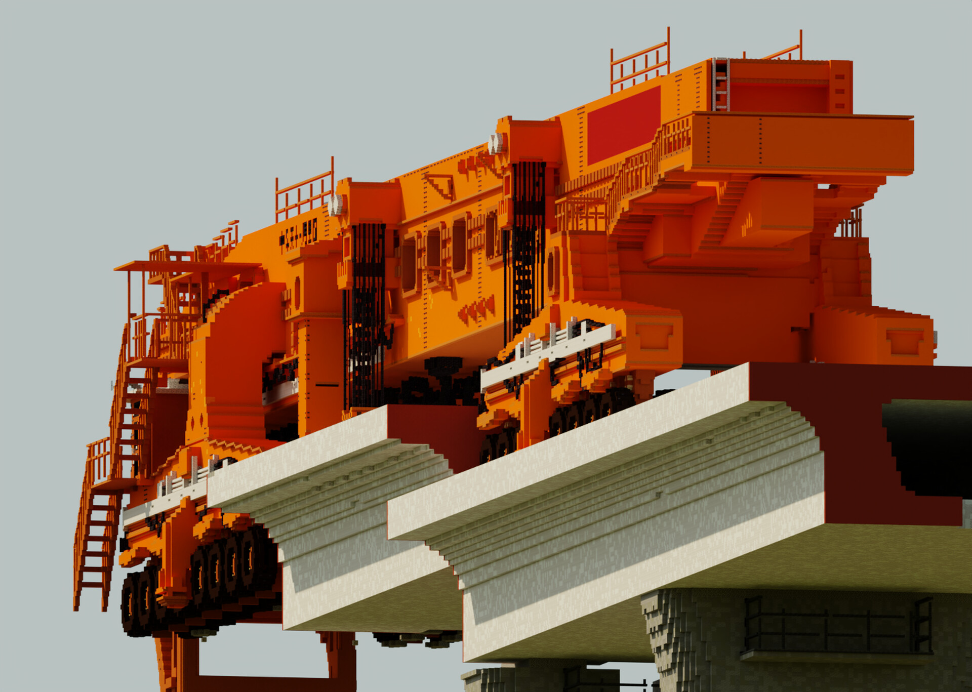 SLJ900/32 bridge laying machine + download Minecraft Map