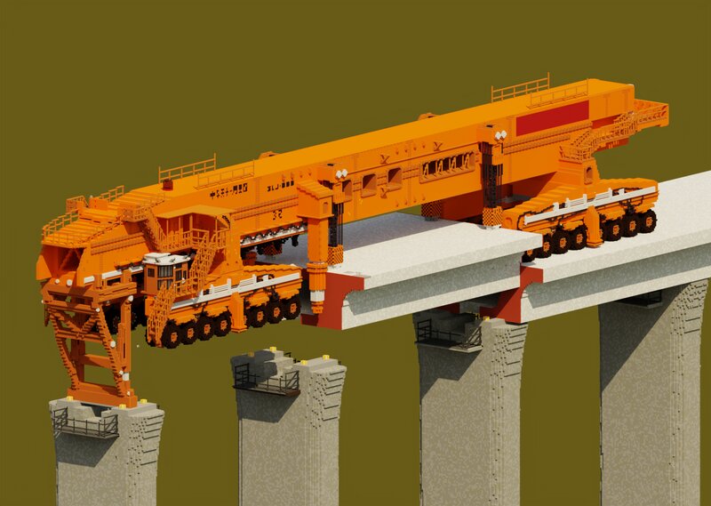SLJ900/32 bridge laying machine + download Minecraft Map