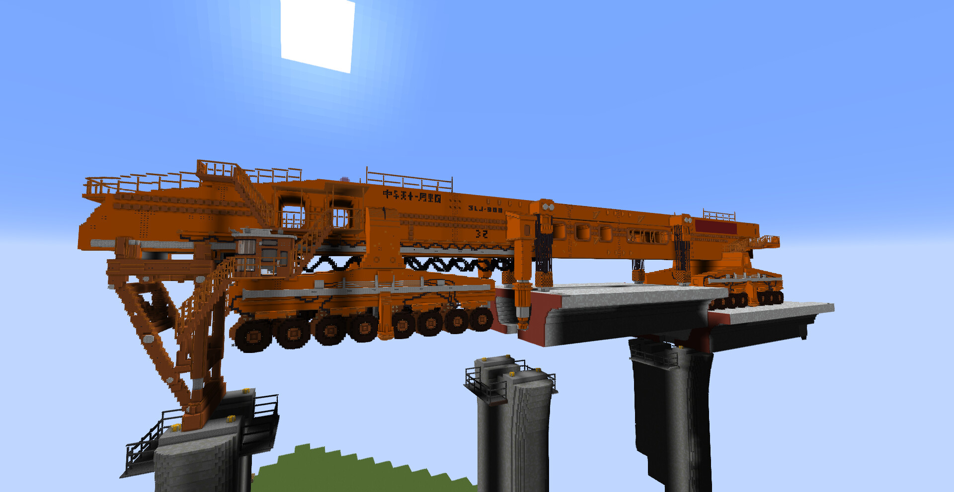 SLJ900/32 bridge laying machine + download Minecraft Map