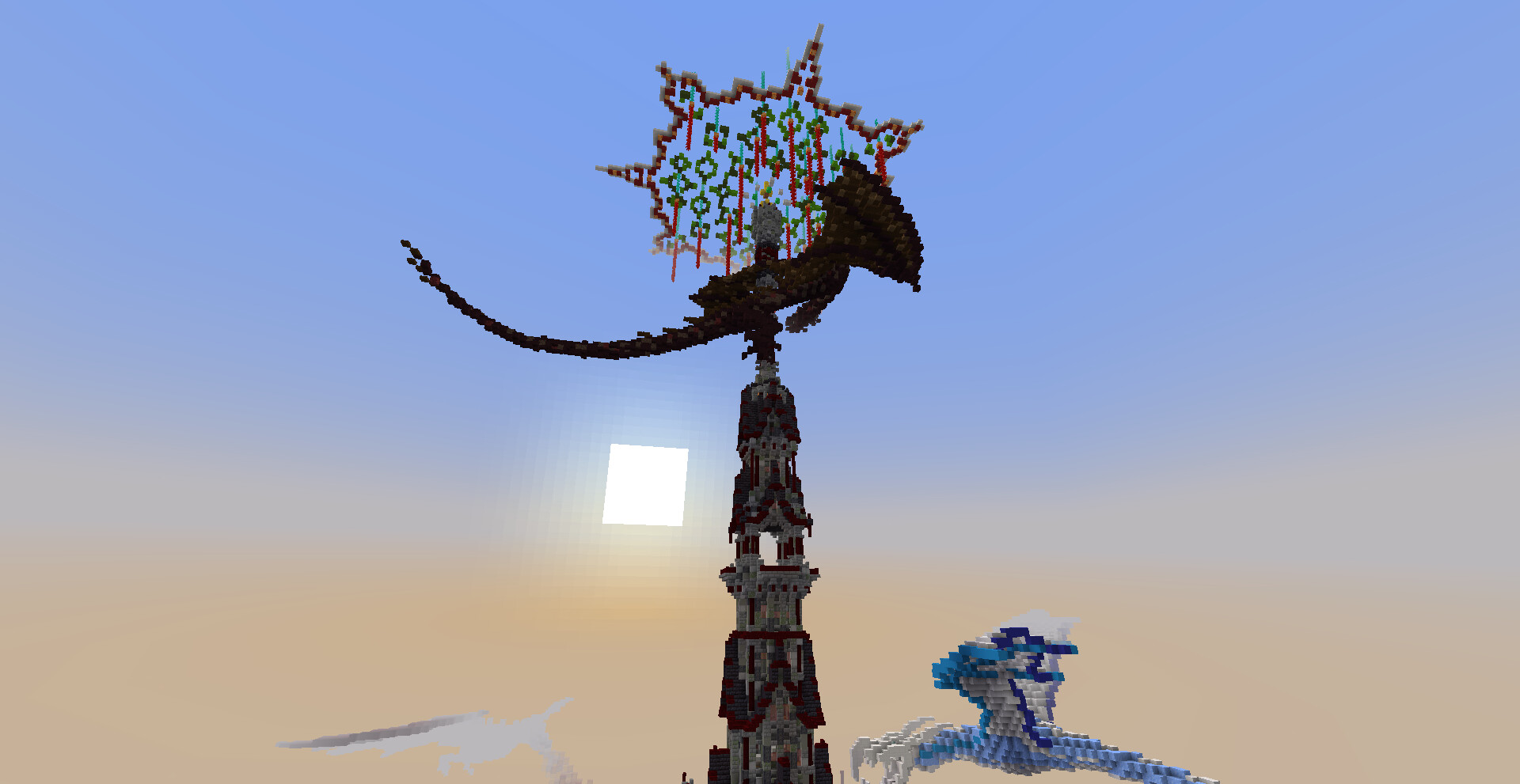 Spawn with gardens and dragons Build by me MEGA777 Minecraft Map