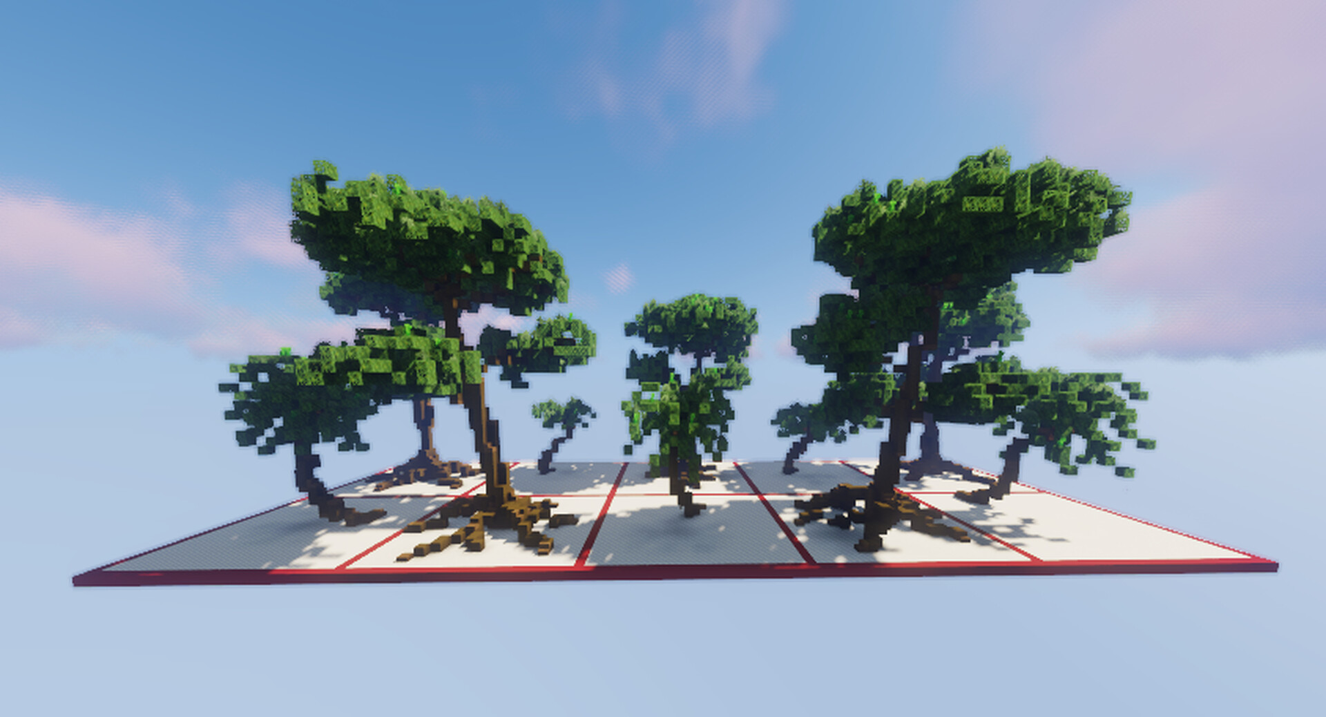 Rainforest/Jungle Custom Trees - Downloadable Schematic Minecraft Map