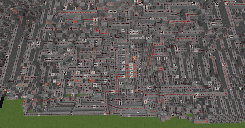 Computer Created of Redstone Minecraft Map