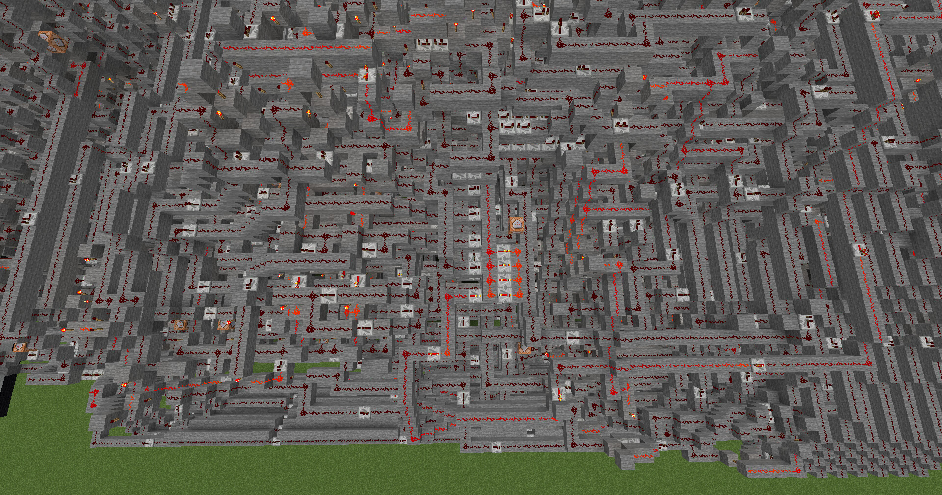 Computer Created of Redstone Minecraft Map