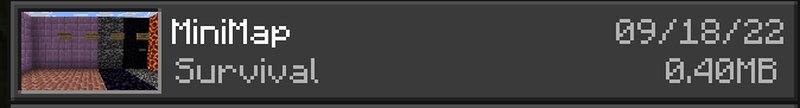 MiniMap Minecraft Map