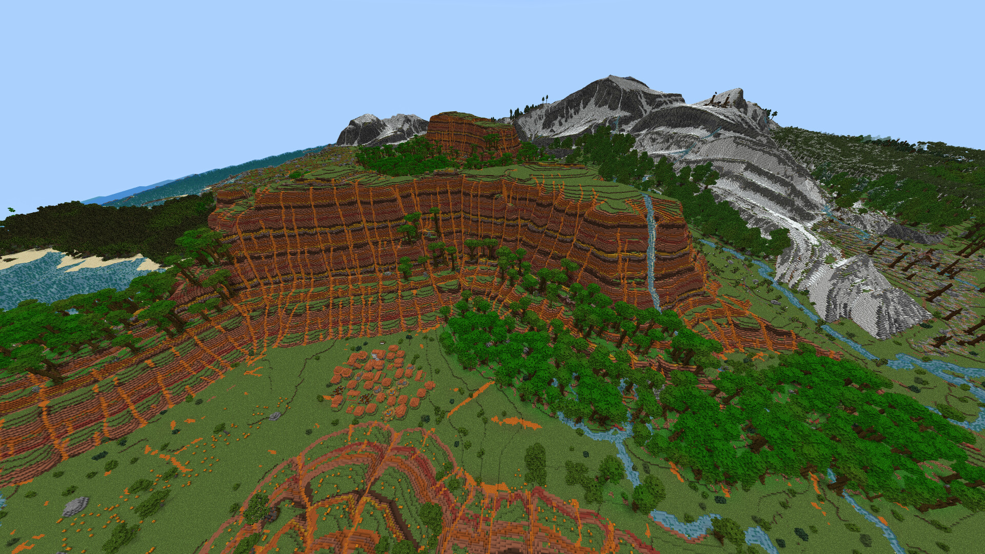 Braliuo - 1.19+ - 4k, Multibiome, Structures, Dungeon, Ancient City - Ore Patches On Cliffs ...