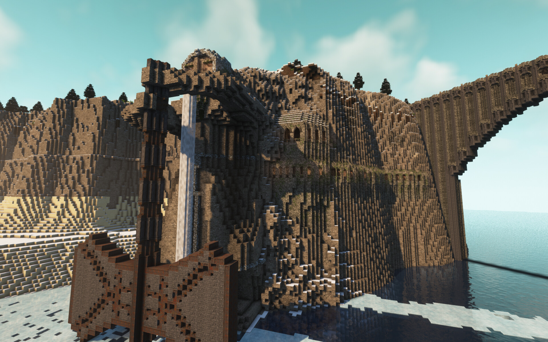 [FR][Créatif] Voici l'entrée de la caldéra de la citée naine Minecraft Map