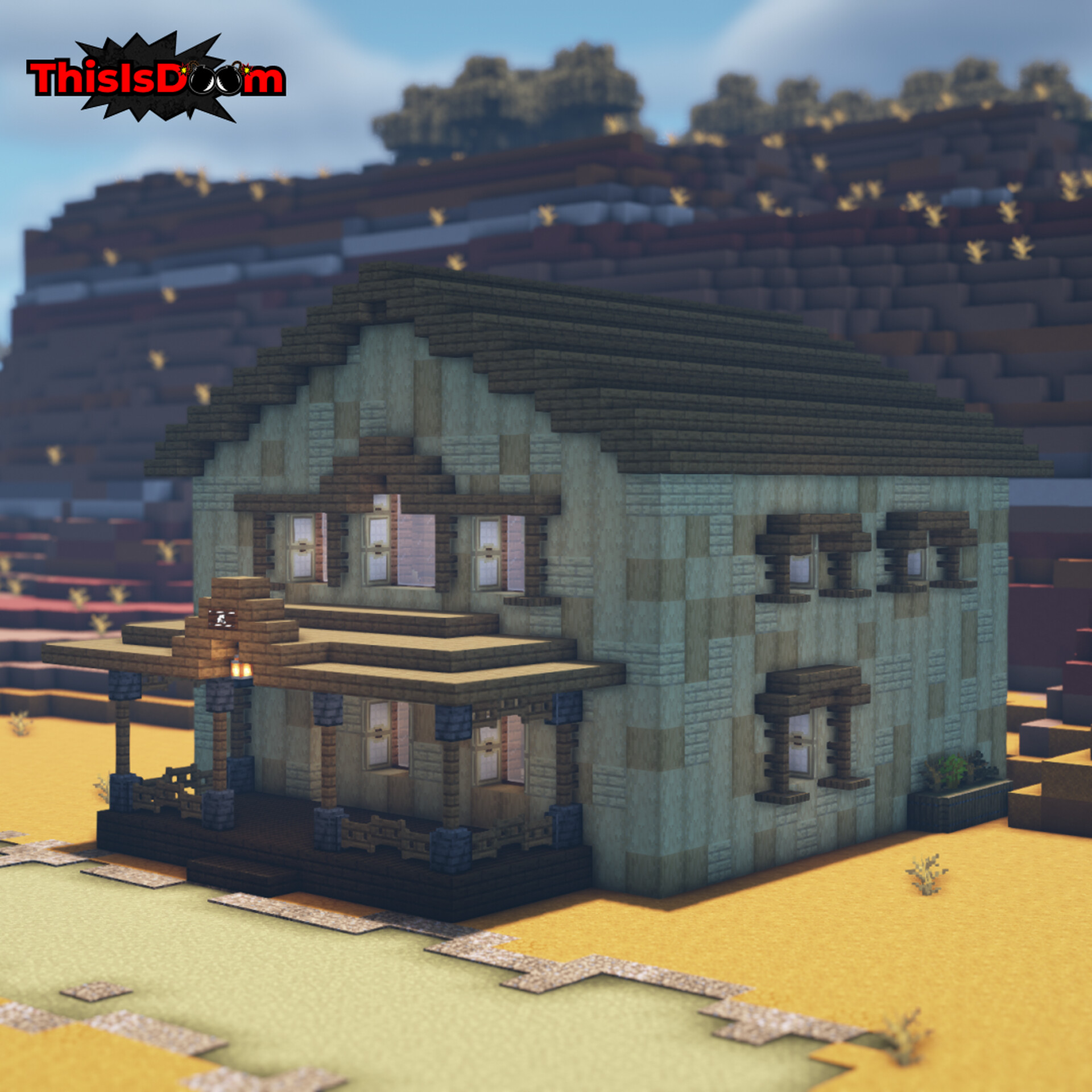 Wild West House and Interior (Build and Litematic) Minecraft Map