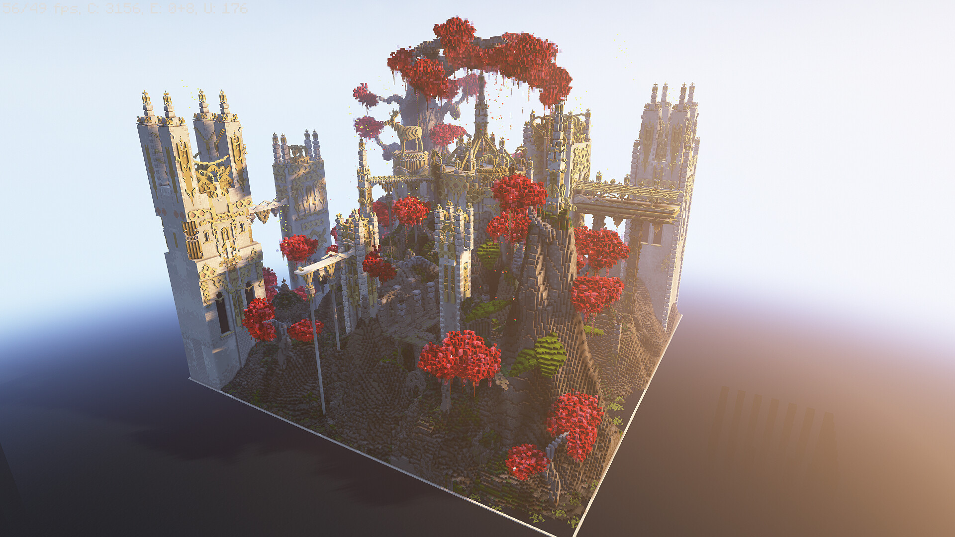 Elven Castle, Two worlds within one Minecraft Map