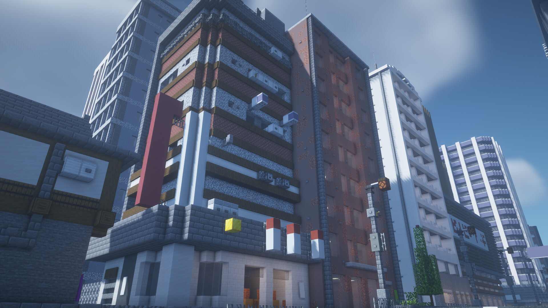 Entertainment district WIP, Japanese City Map Minecraft Map