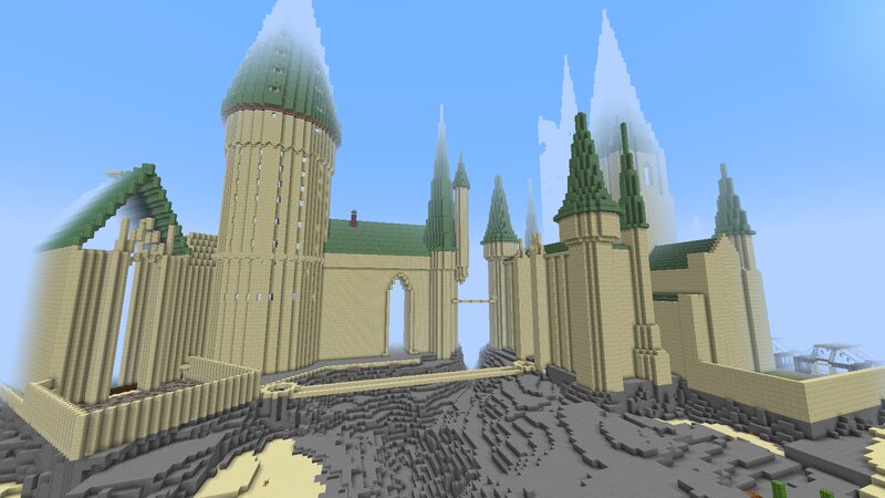 Hogwarts - Build by only 2 People in 6 Months on a random Map Minecraft Map
