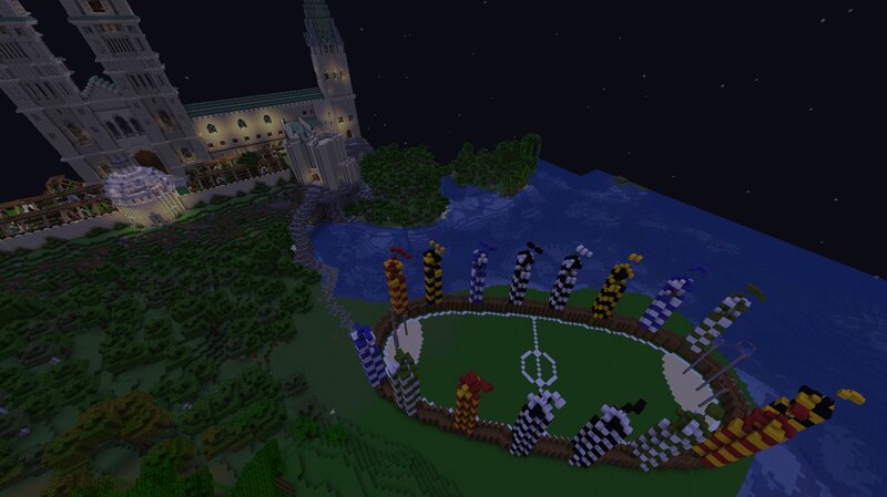 Hogwarts - Build by only 2 People in 6 Months on a random Map Minecraft Map