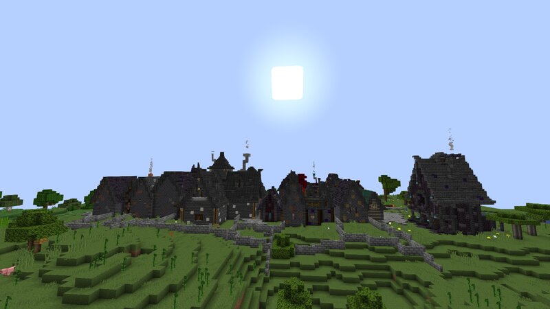 Hogwarts - Build by only 2 People in 6 Months on a random Map Minecraft Map