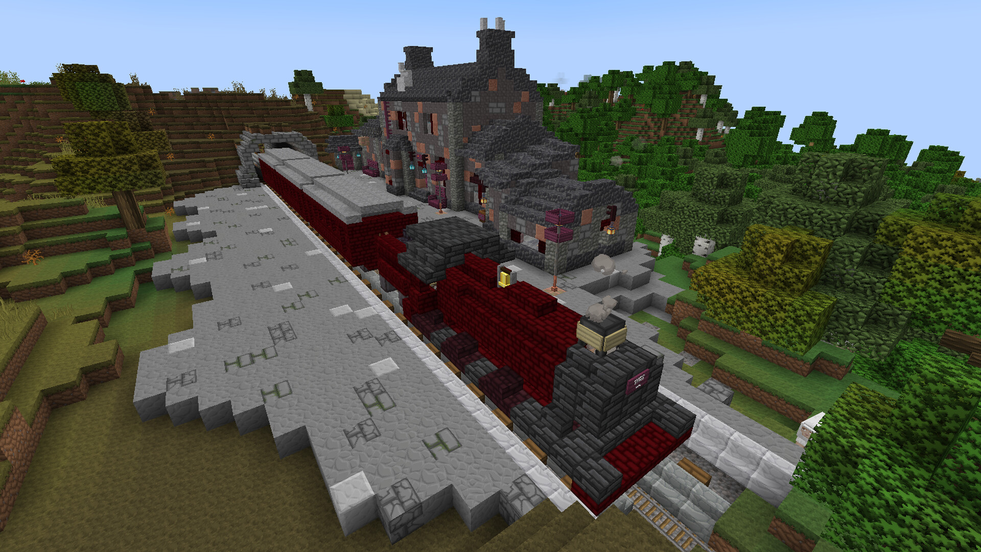Hogwarts - Build by only 2 People in 6 Months on a random Map Minecraft Map