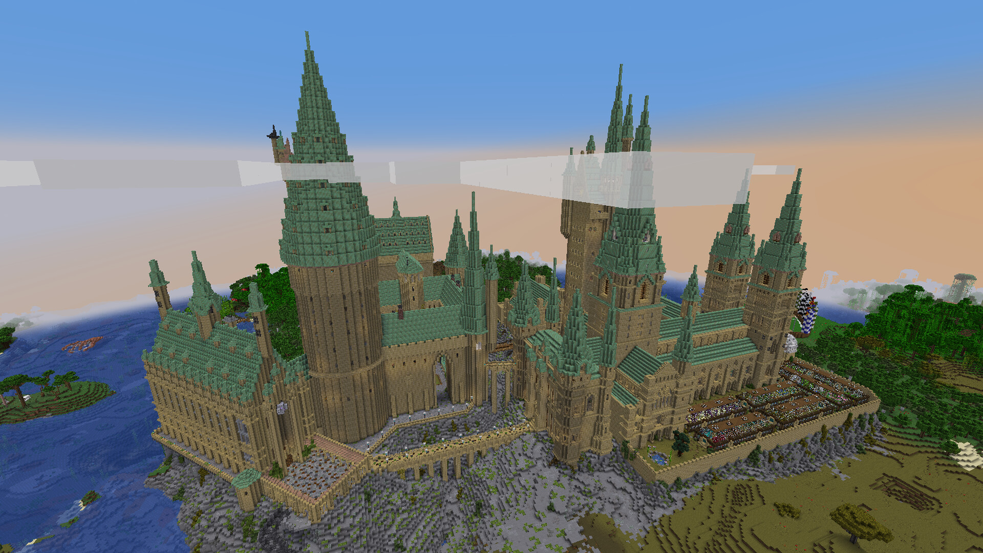Hogwarts - Build by only 2 People in 6 Months on a random Map Minecraft Map