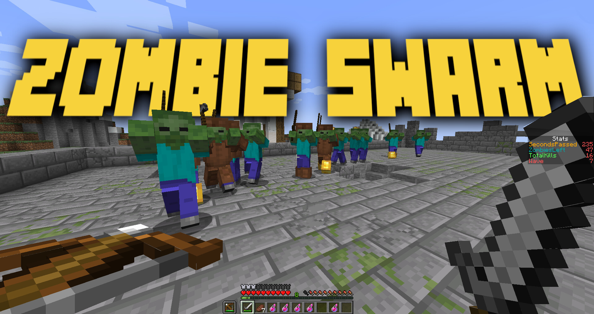 🧟‍♂️ Zombie Swarm 🧟‍♀️ - BECOME OP - 1.19+ Minecraft Map