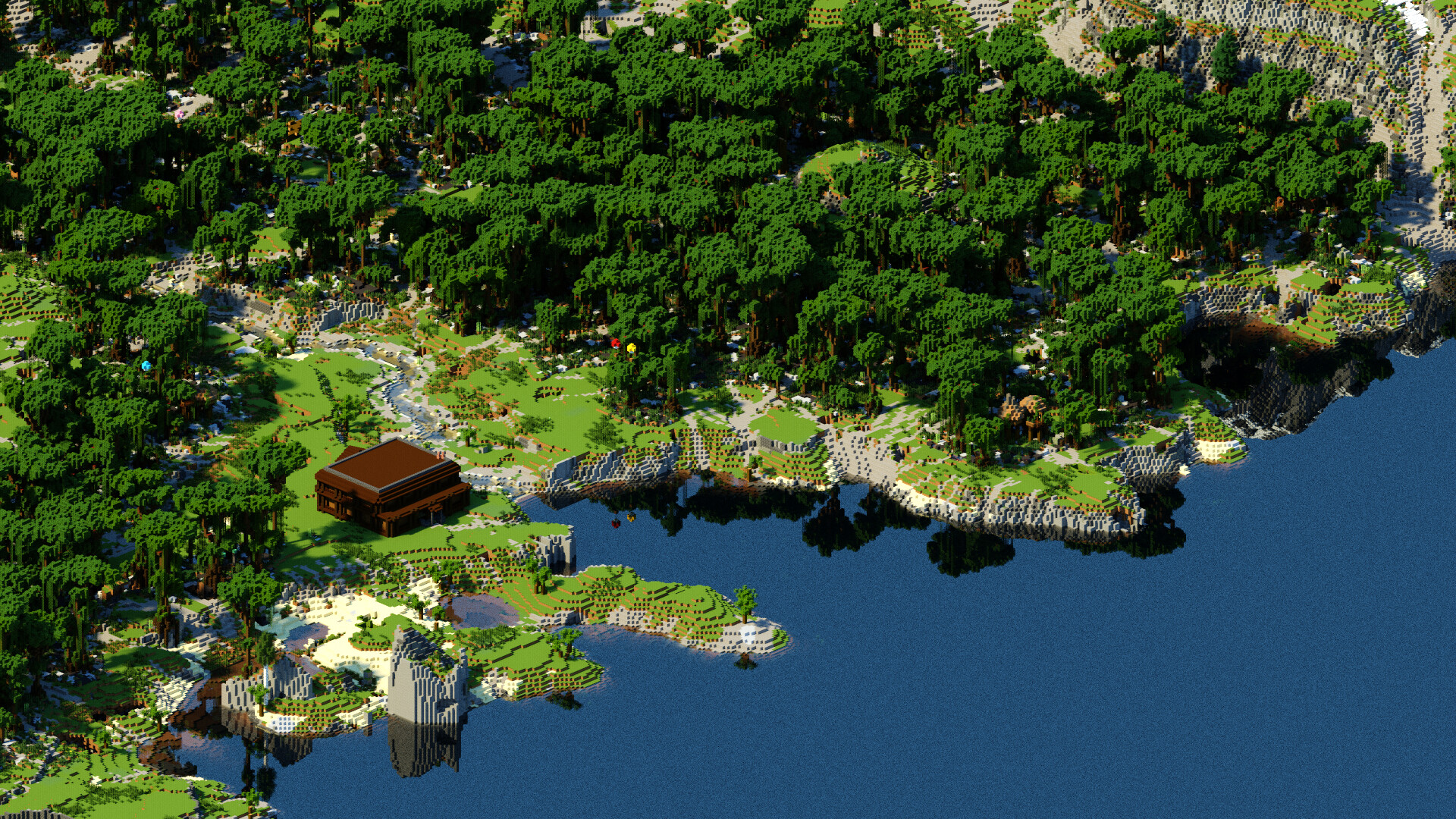 ⛰ Nekanlex - 4k, Mountain surrounded Island [1.19+ Download, Java Map ...