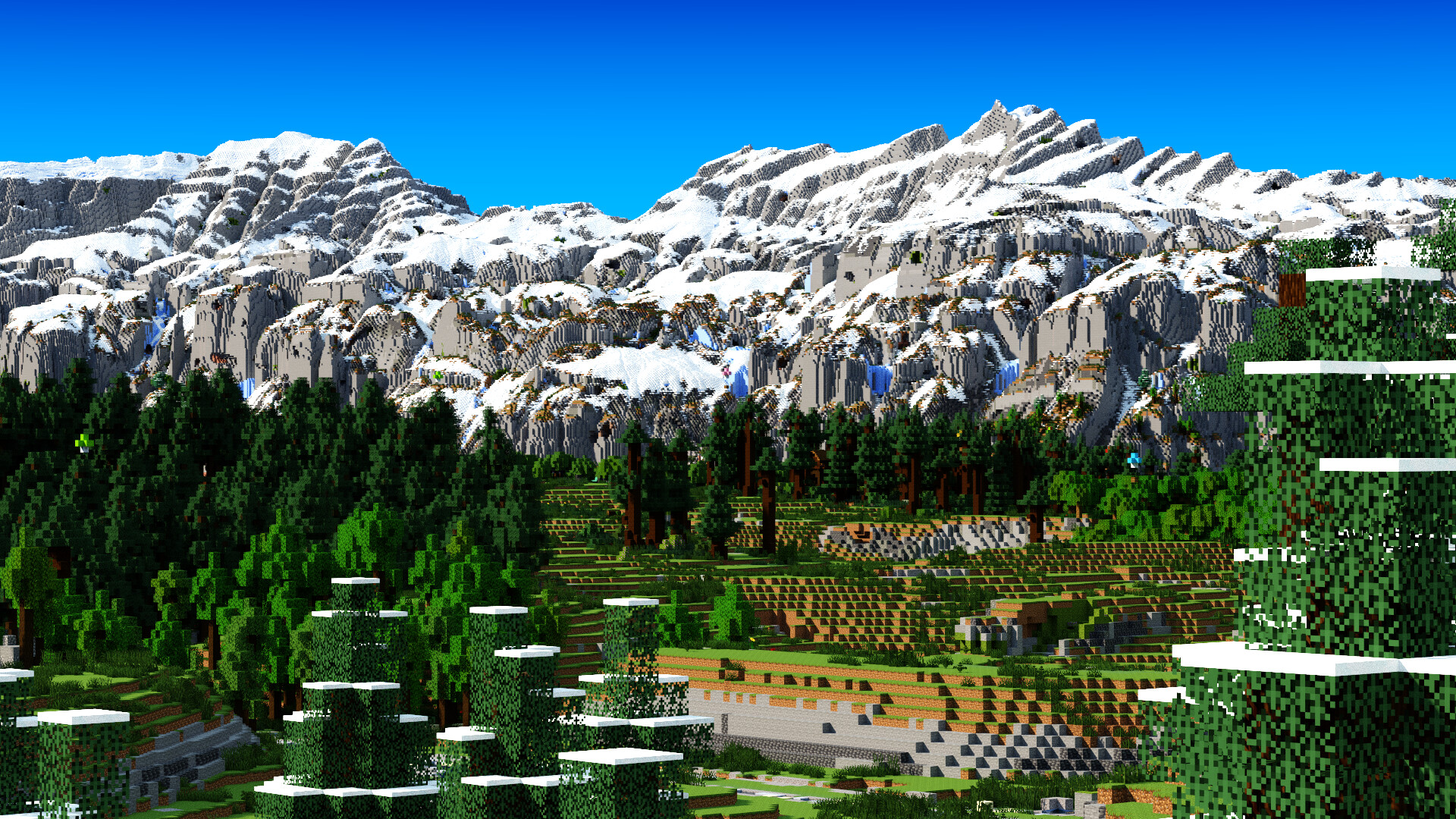 ⛰ Nekanlex - 4k, Mountain surrounded Island [1.19+ Download, Java Map, Minecraft Survival World ...