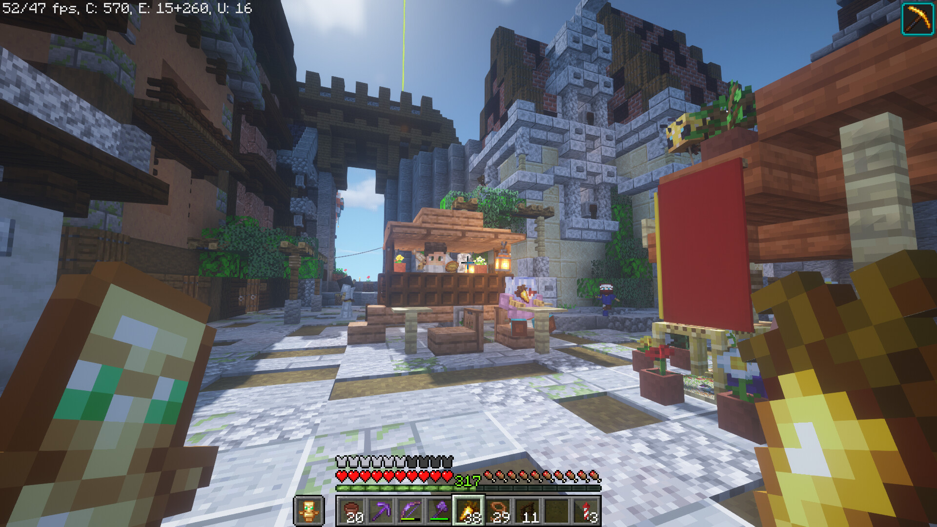 Terraformed mountain & Castle (Ostercrack season 1 base) Minecraft Map