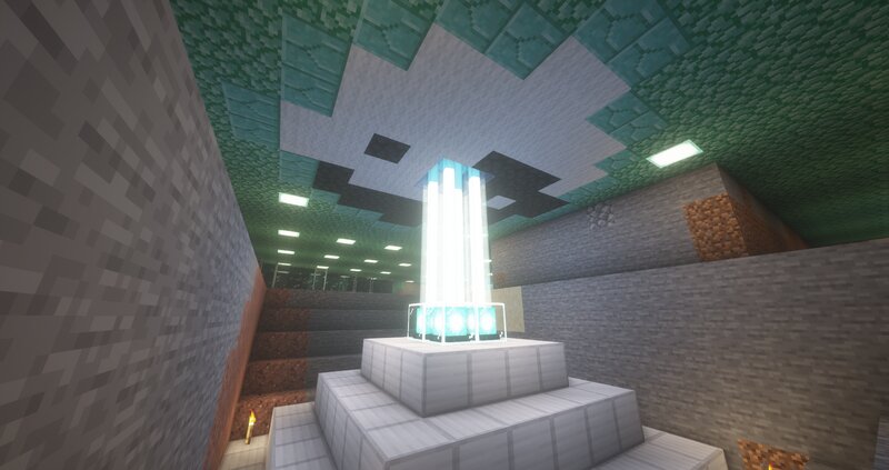 Drained ocean monument with interior survival Minecraft Map
