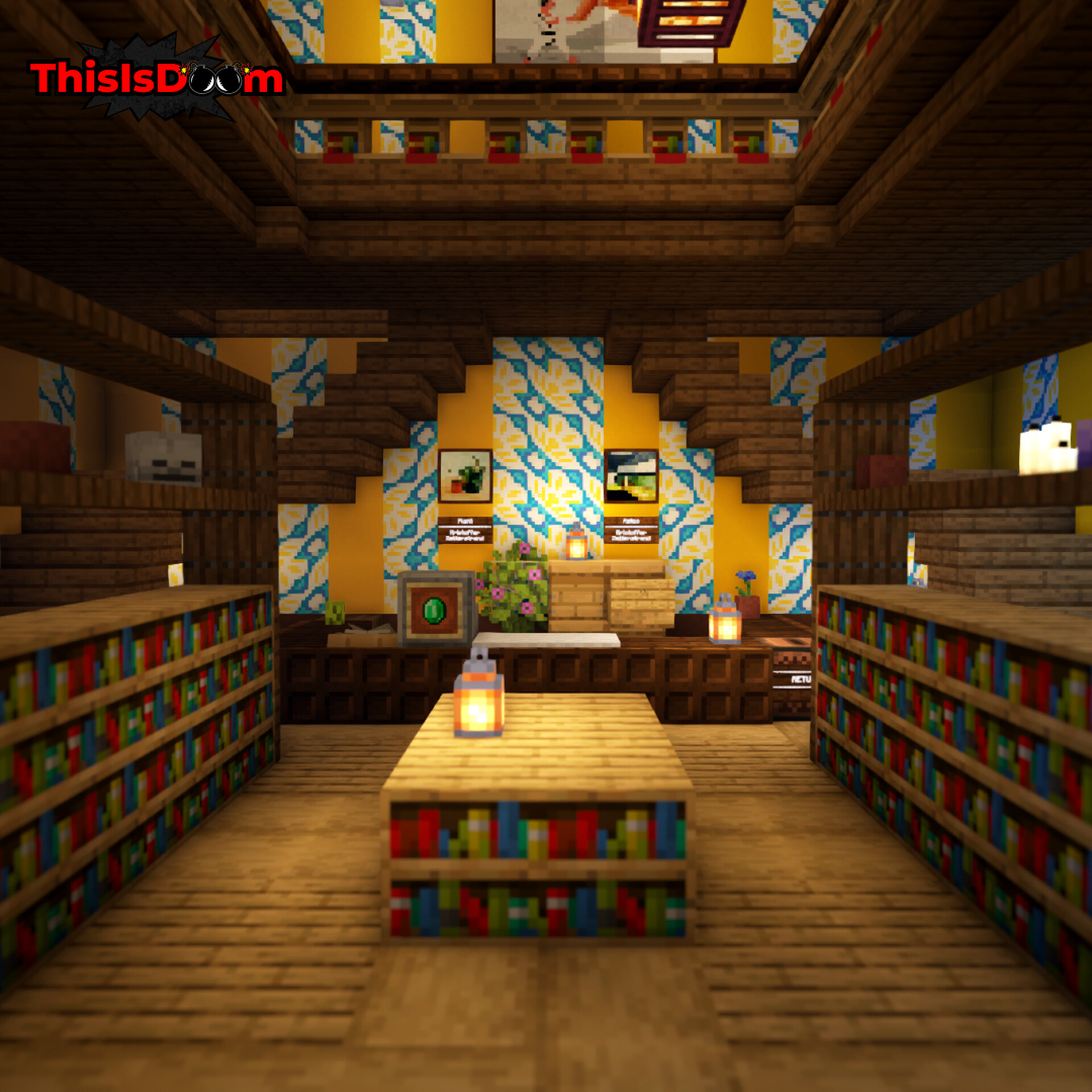 Wild West Library and Interior (Build and Litematic) Minecraft Map