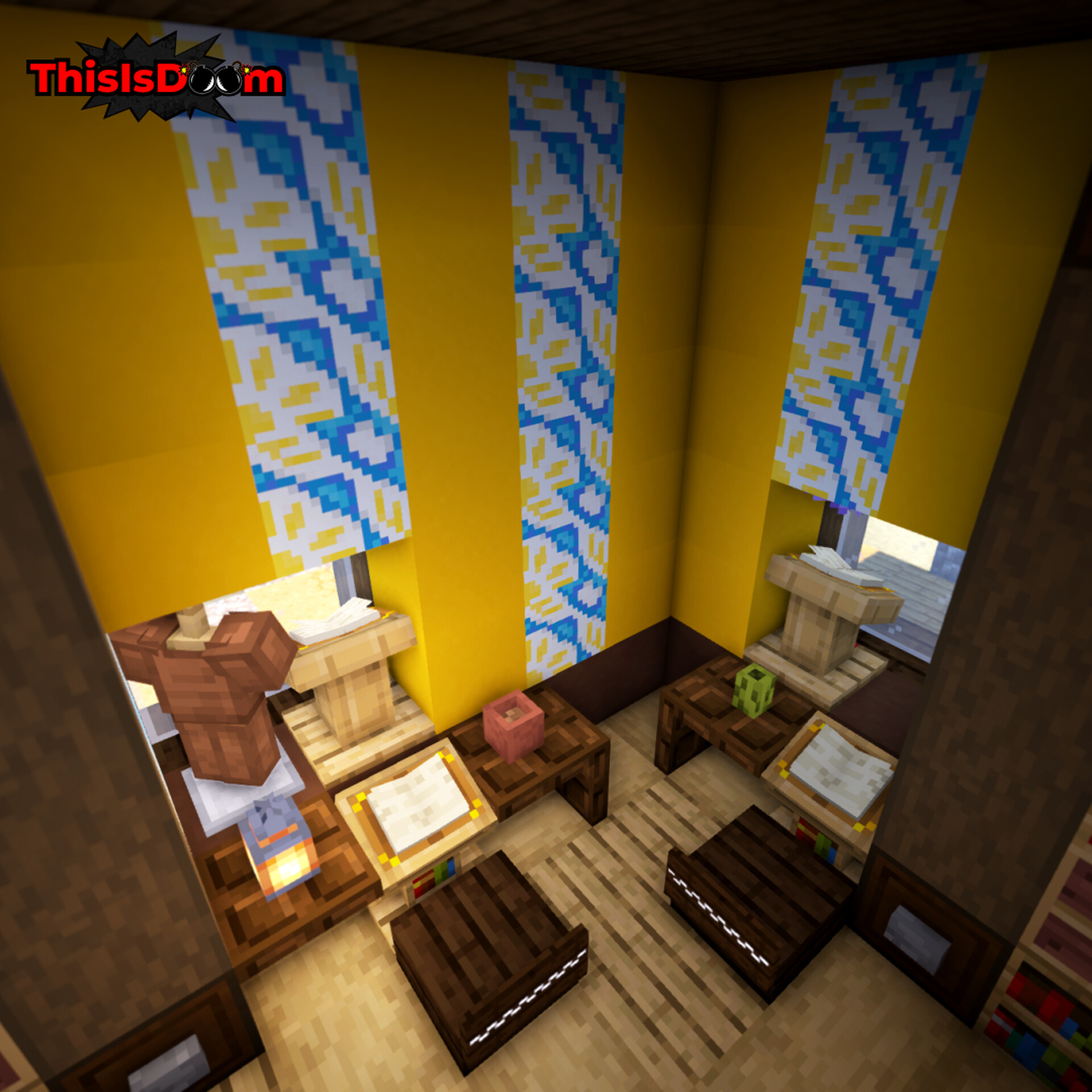 Wild West Library and Interior (Build and Litematic) Minecraft Map