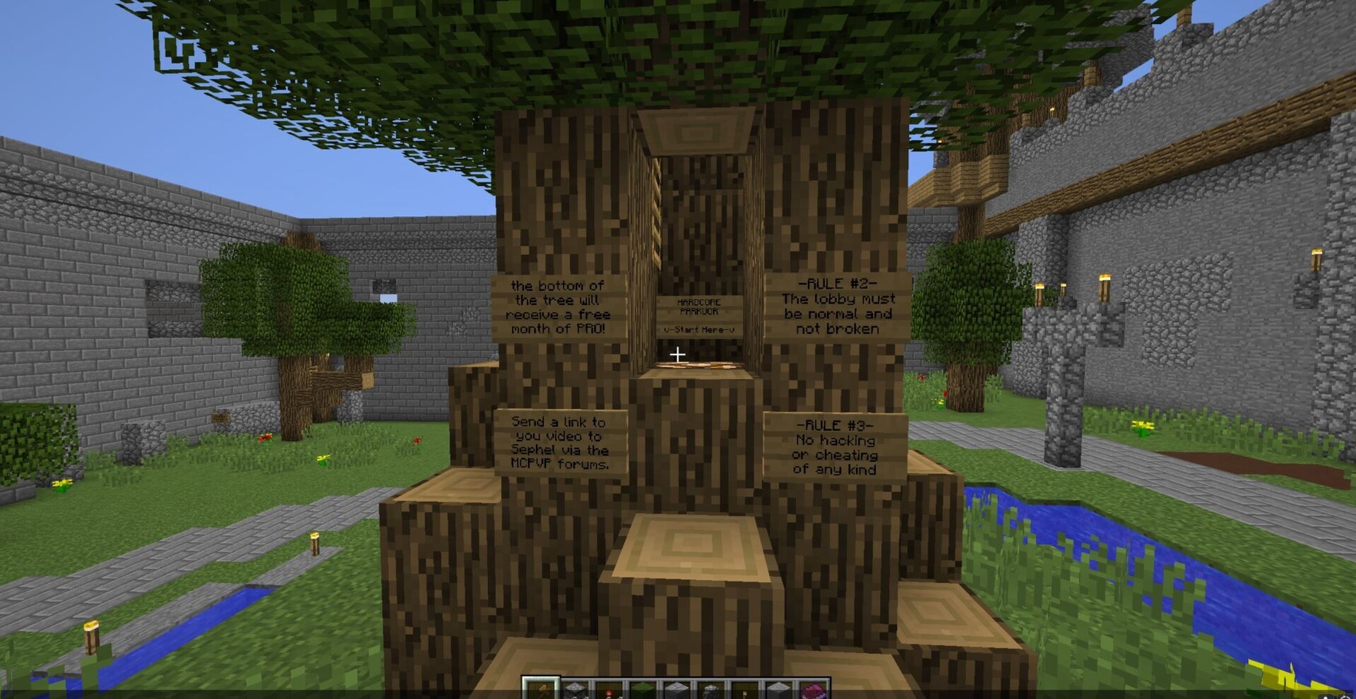 Spawn - MCPVP Sabotage Lobby map - REBUILT Minecraft Map