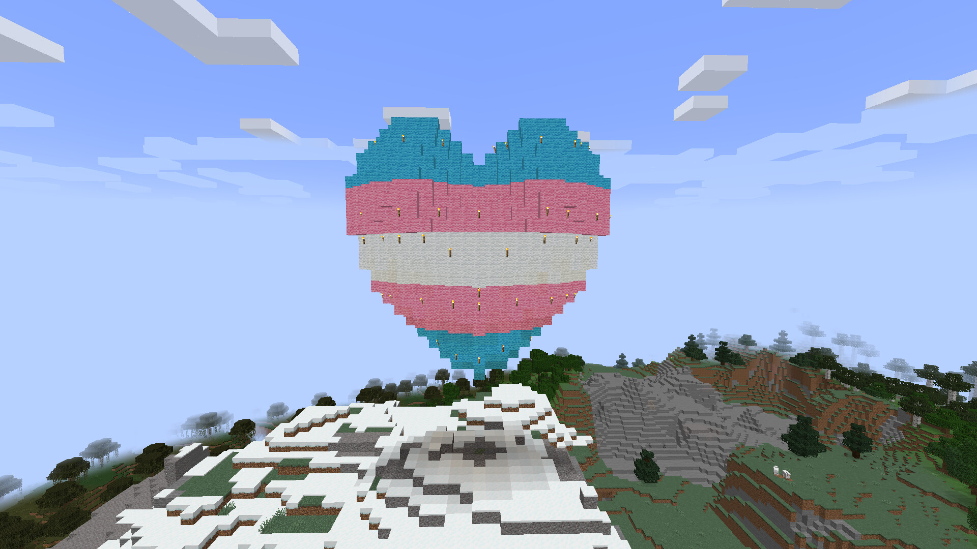 trans heart Minecraft Map