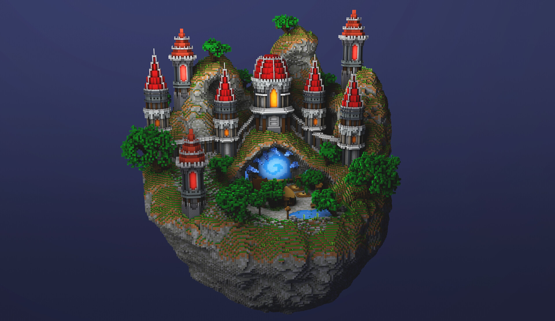 COMMISSION | Medieval Survival Spawn Minecraft Map