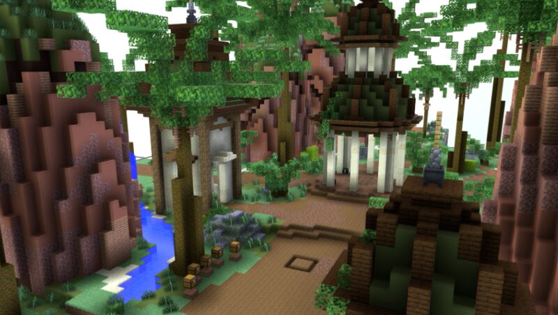 KitMap Spawn + Road ~ Tropical 110x110 Minecraft Map