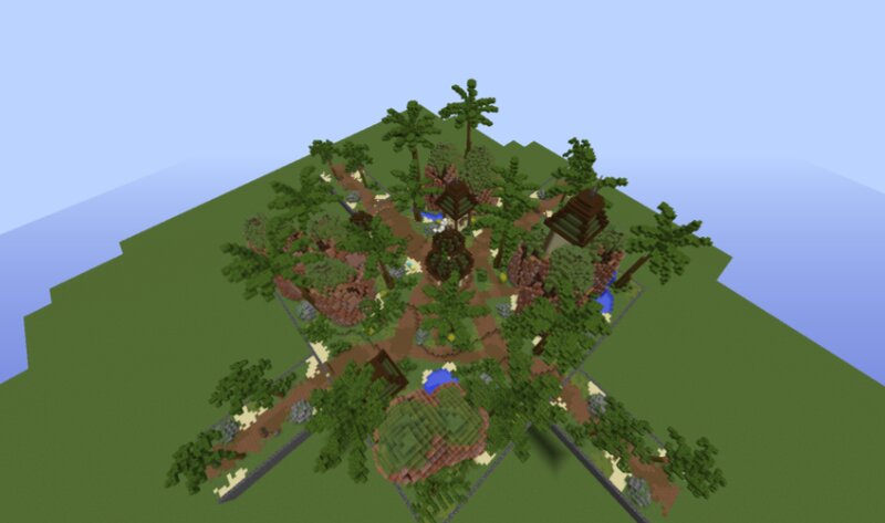 KitMap Spawn + Road ~ Tropical 110x110 Minecraft Map