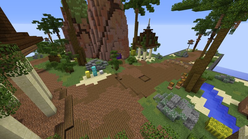 KitMap Spawn + Road ~ Tropical 110x110 Minecraft Map