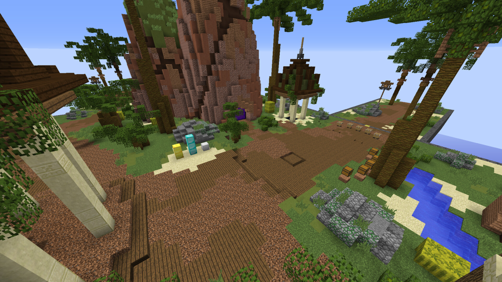 KitMap Spawn + Road ~ Tropical 110x110 Minecraft Map