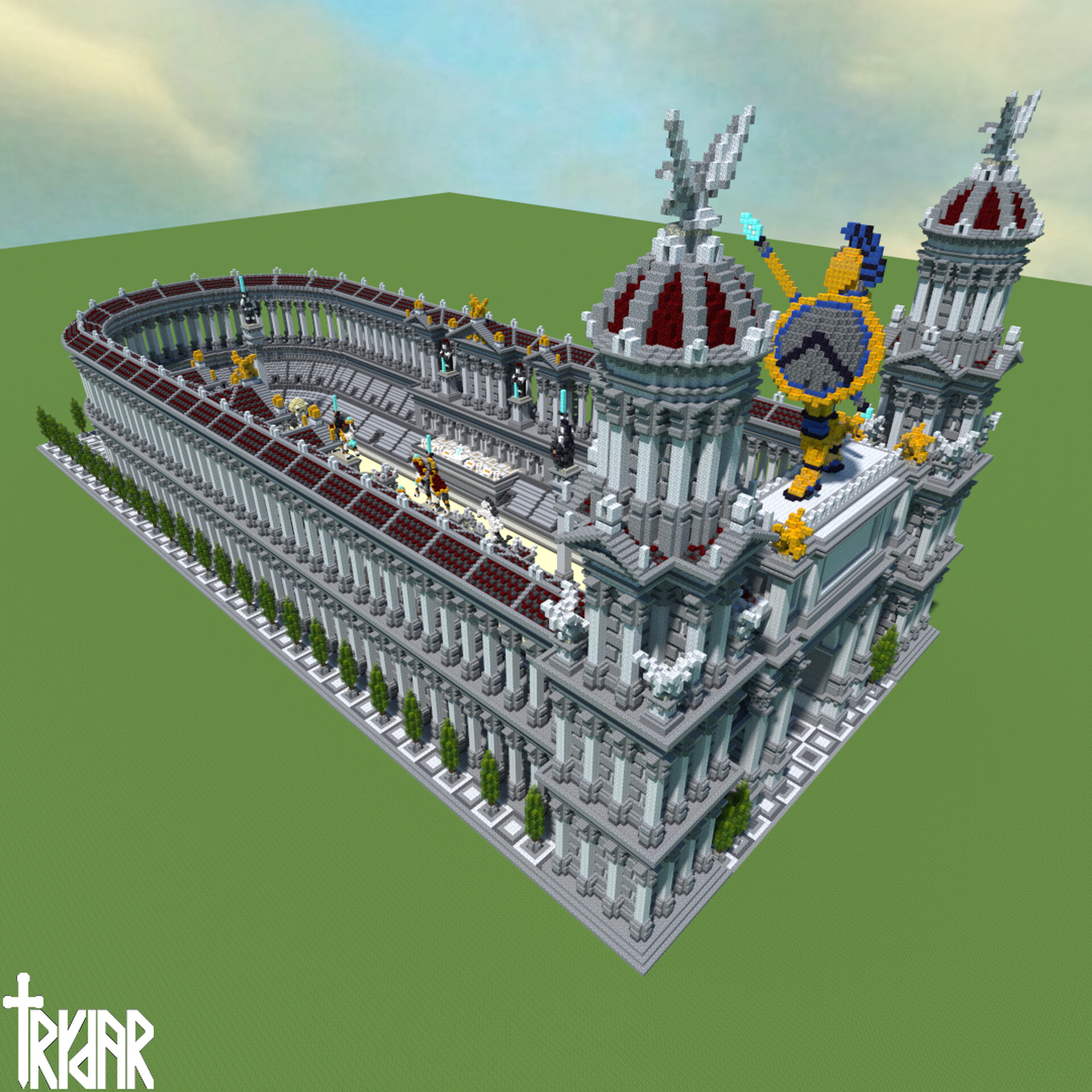 Minecraft Roman Hippodrome / Circus Maximus +tutorial Minecraft Map