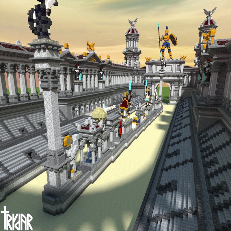 Minecraft Roman Hippodrome / Circus Maximus +tutorial Minecraft Map