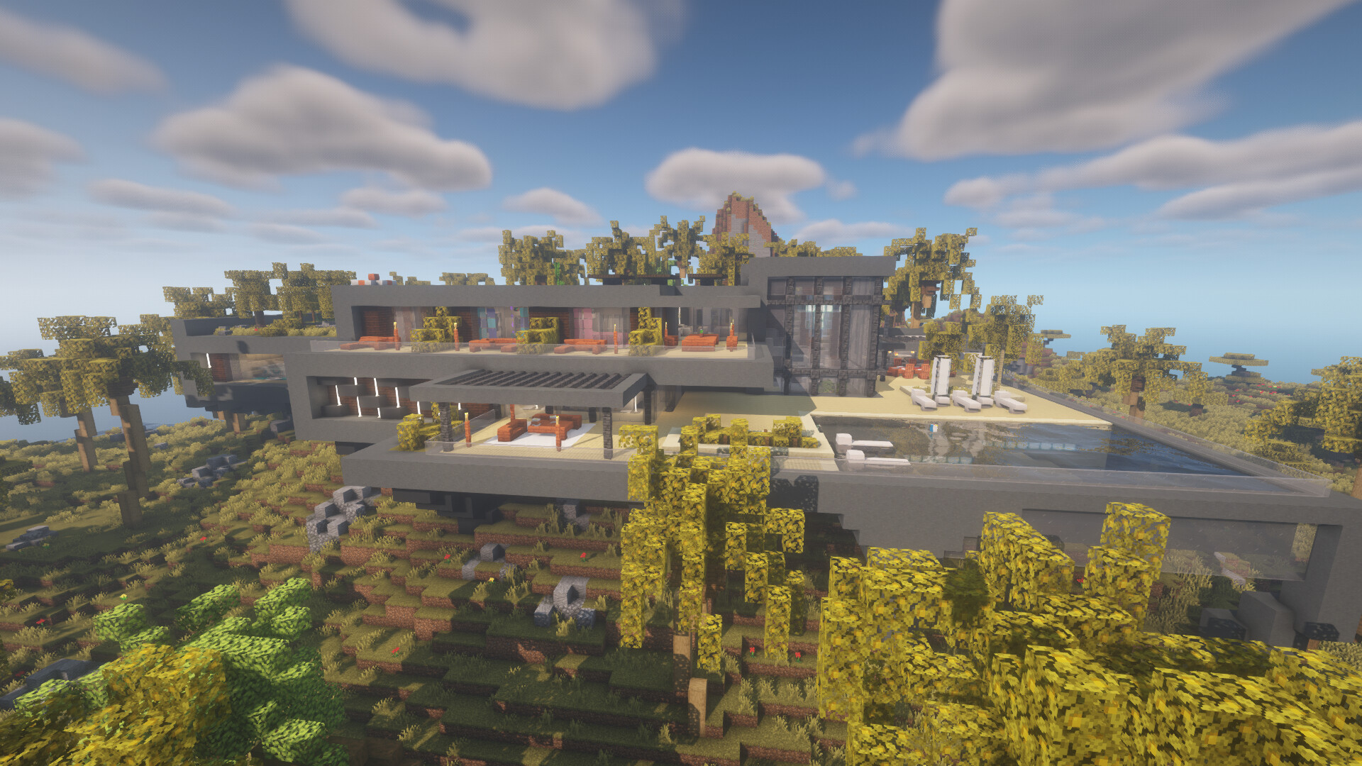 Beverly Hills Stilt Mansion Minecraft Map