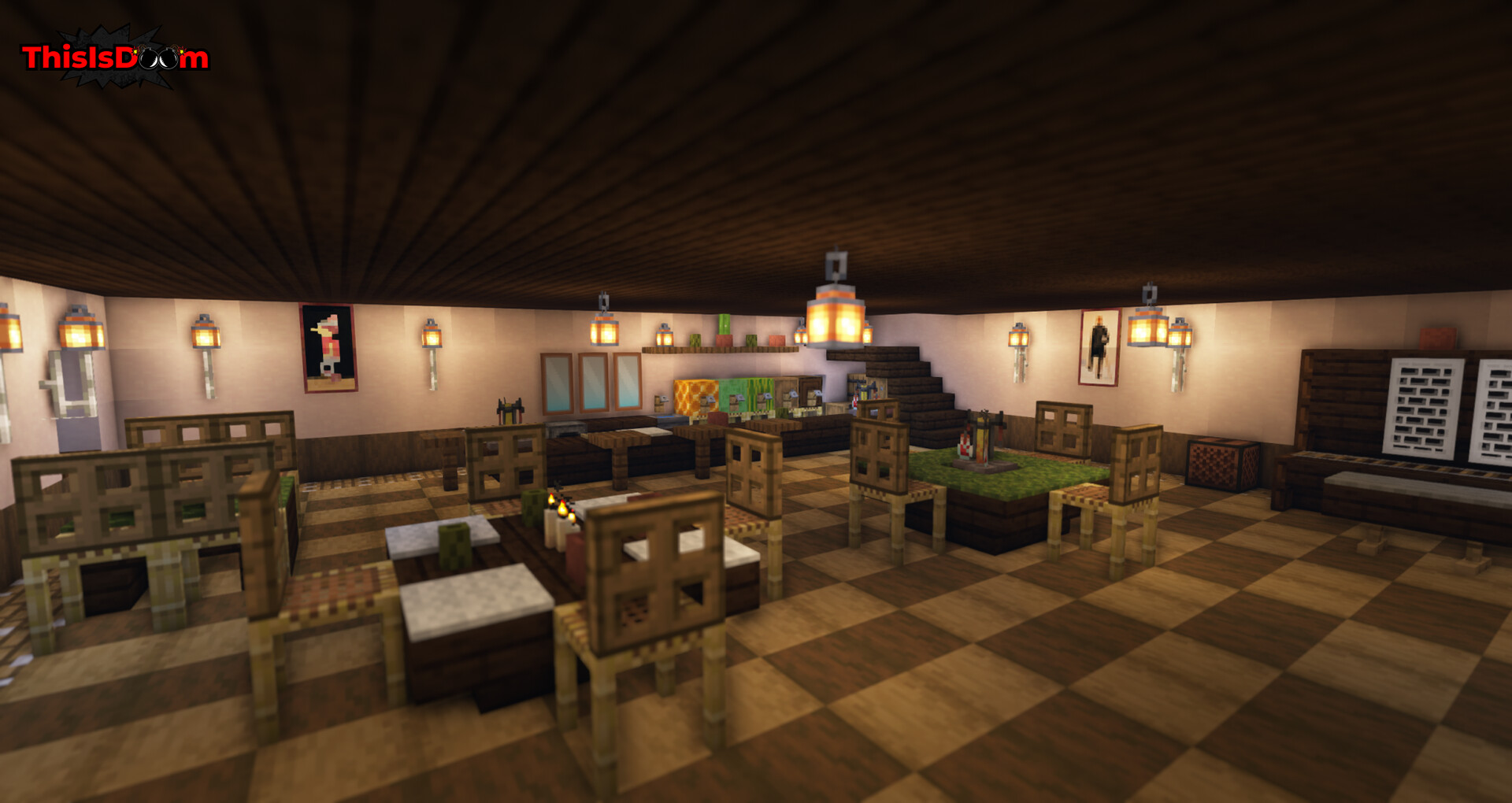 Wild West Saloon and Interior (Build and Litematic) Minecraft Map