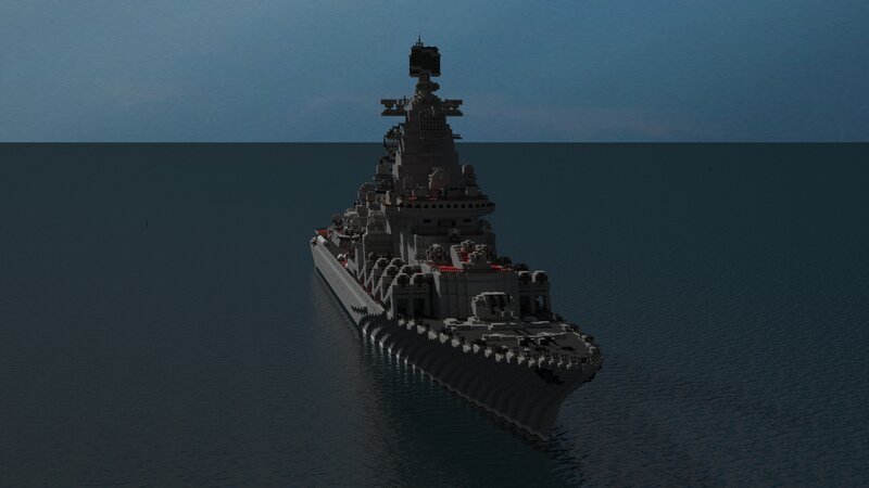 Russian navy Slava class cruiser - Moskva Minecraft Map
