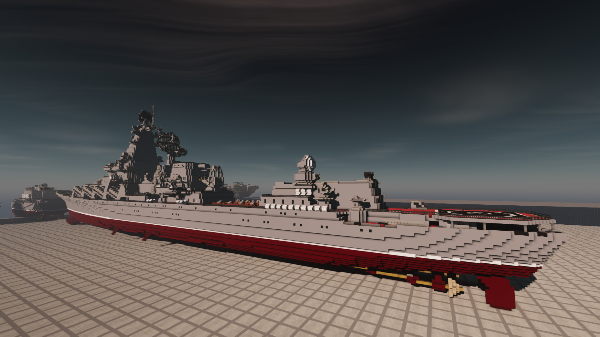 Russian navy Slava class cruiser - Moskva Minecraft Map