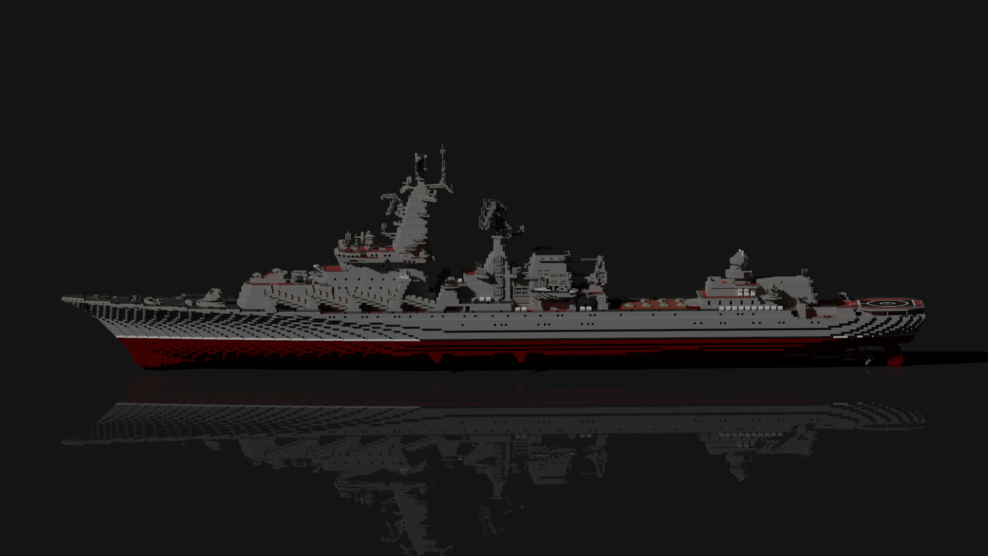 Russian navy Slava class cruiser - Moskva Minecraft Map