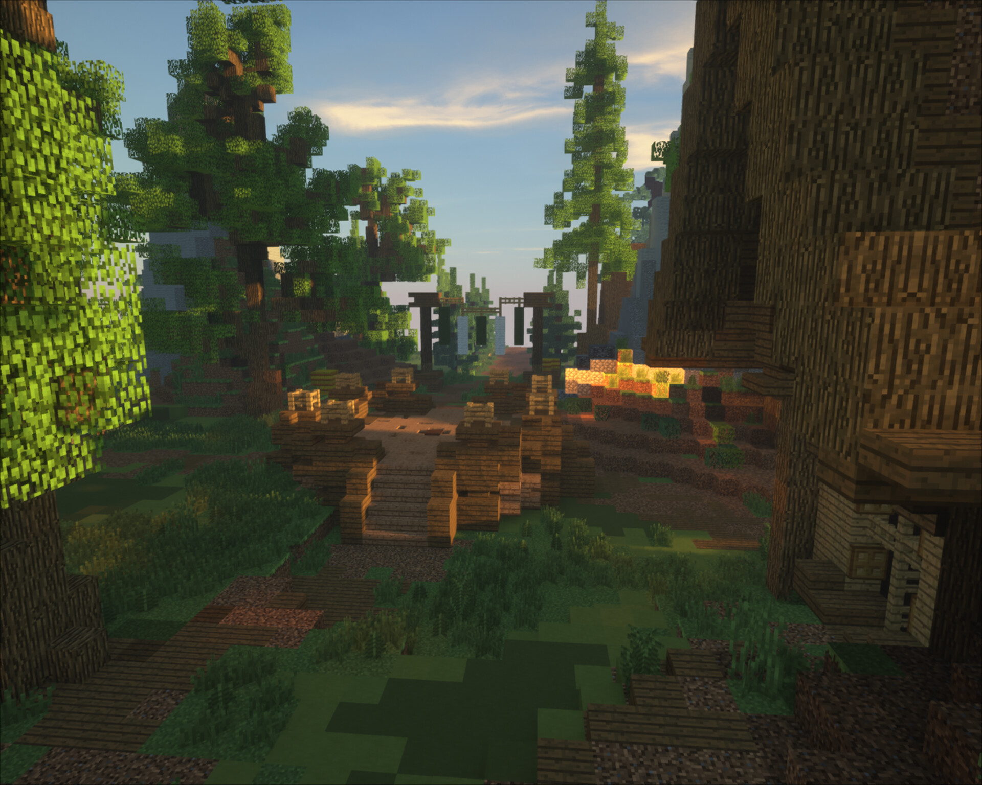 🌲Medieval KitMap Warzone + Spawn & Road 🌲 Minecraft Map