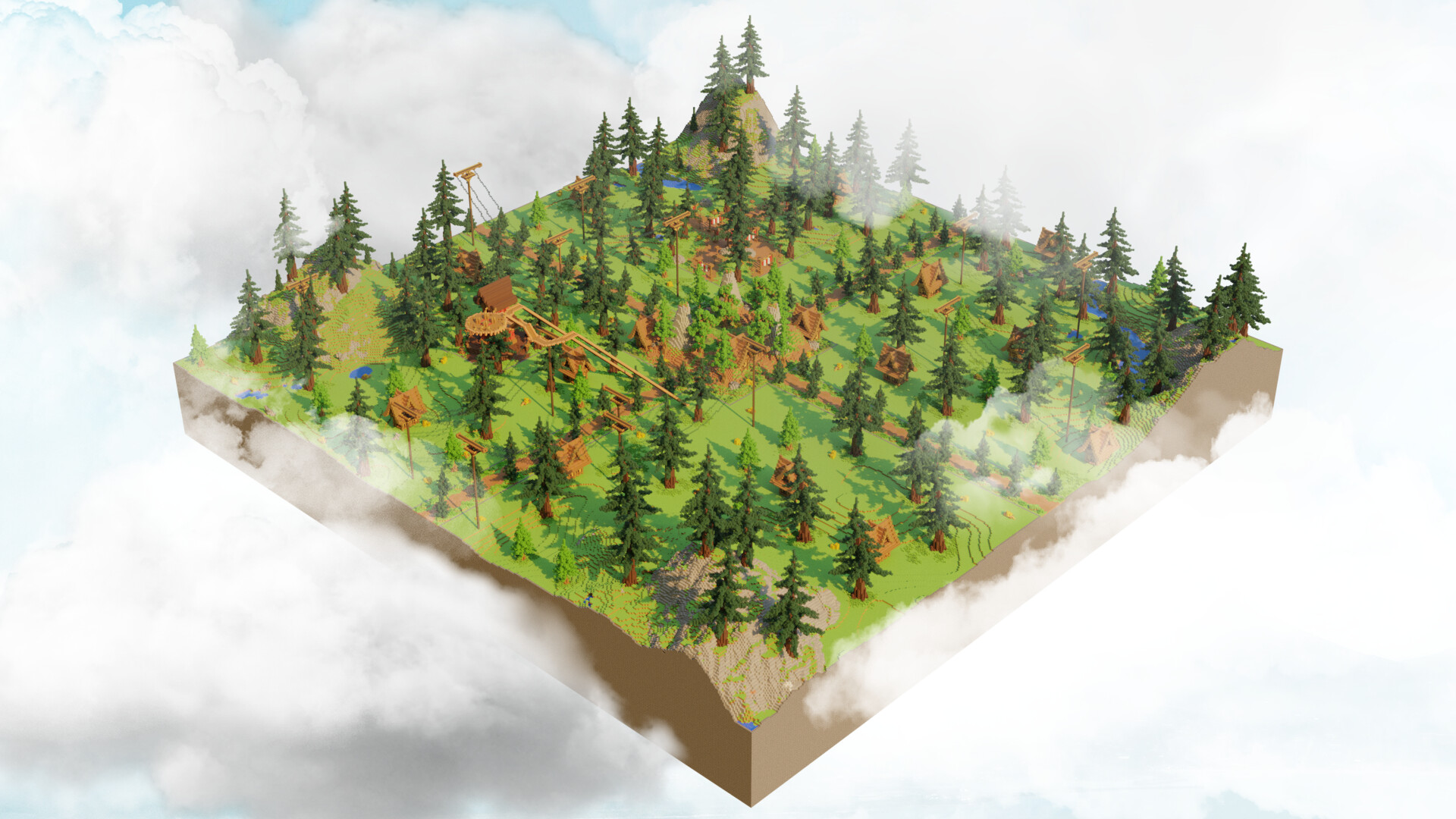 🌲Medieval KitMap Warzone + Spawn & Road 🌲 Minecraft Map