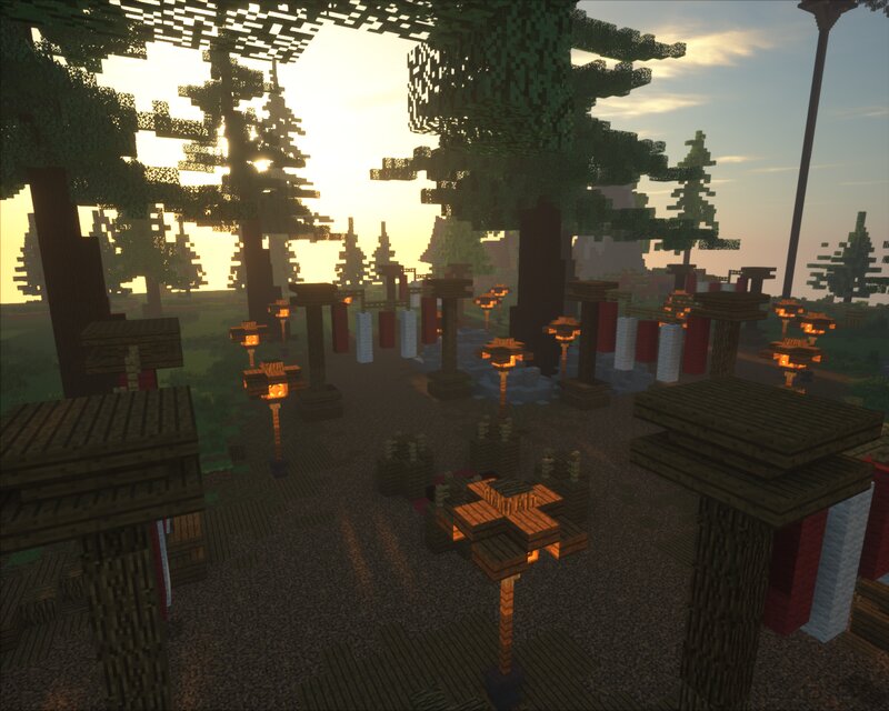 🌲Medieval KitMap Warzone + Spawn & Road 🌲 Minecraft Map