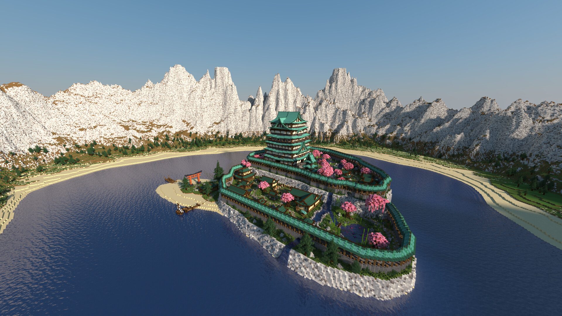 Massive Japanese Island Minecraft Map