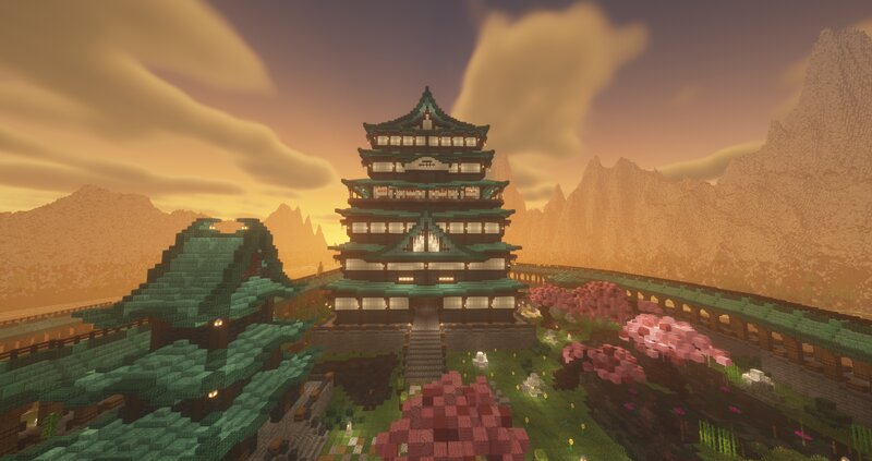 Massive Japanese Island Minecraft Map