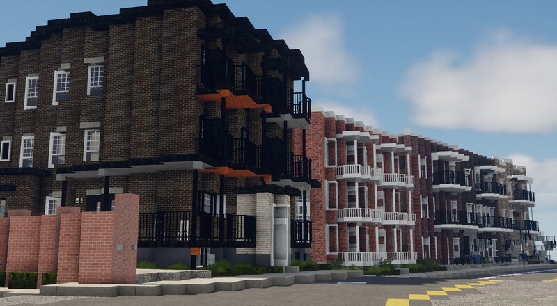 Realistic Angled Canadian Apartments Minecraft Map