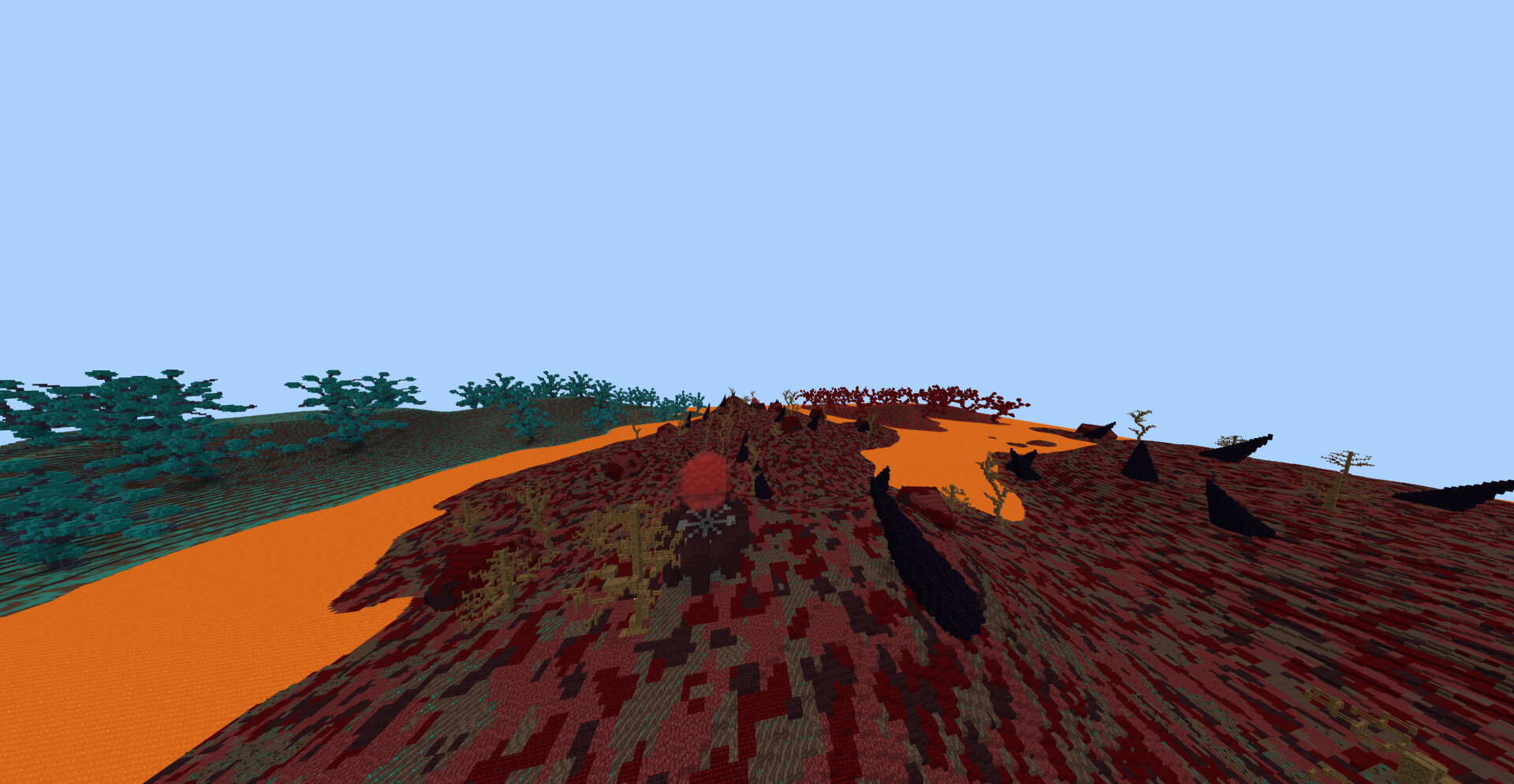 Custom 1000x1000 Nether Warzone For Bedrock Minecraft Map