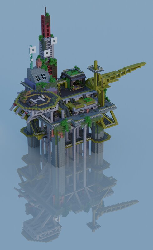 oil rig house Minecraft Map