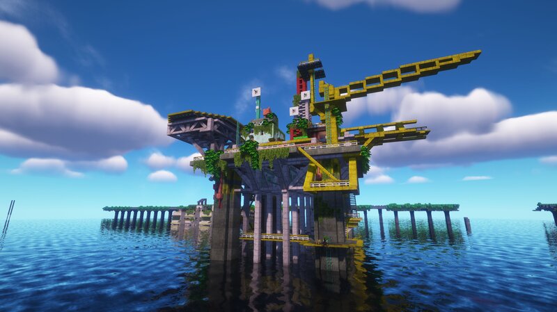 oil rig house Minecraft Map