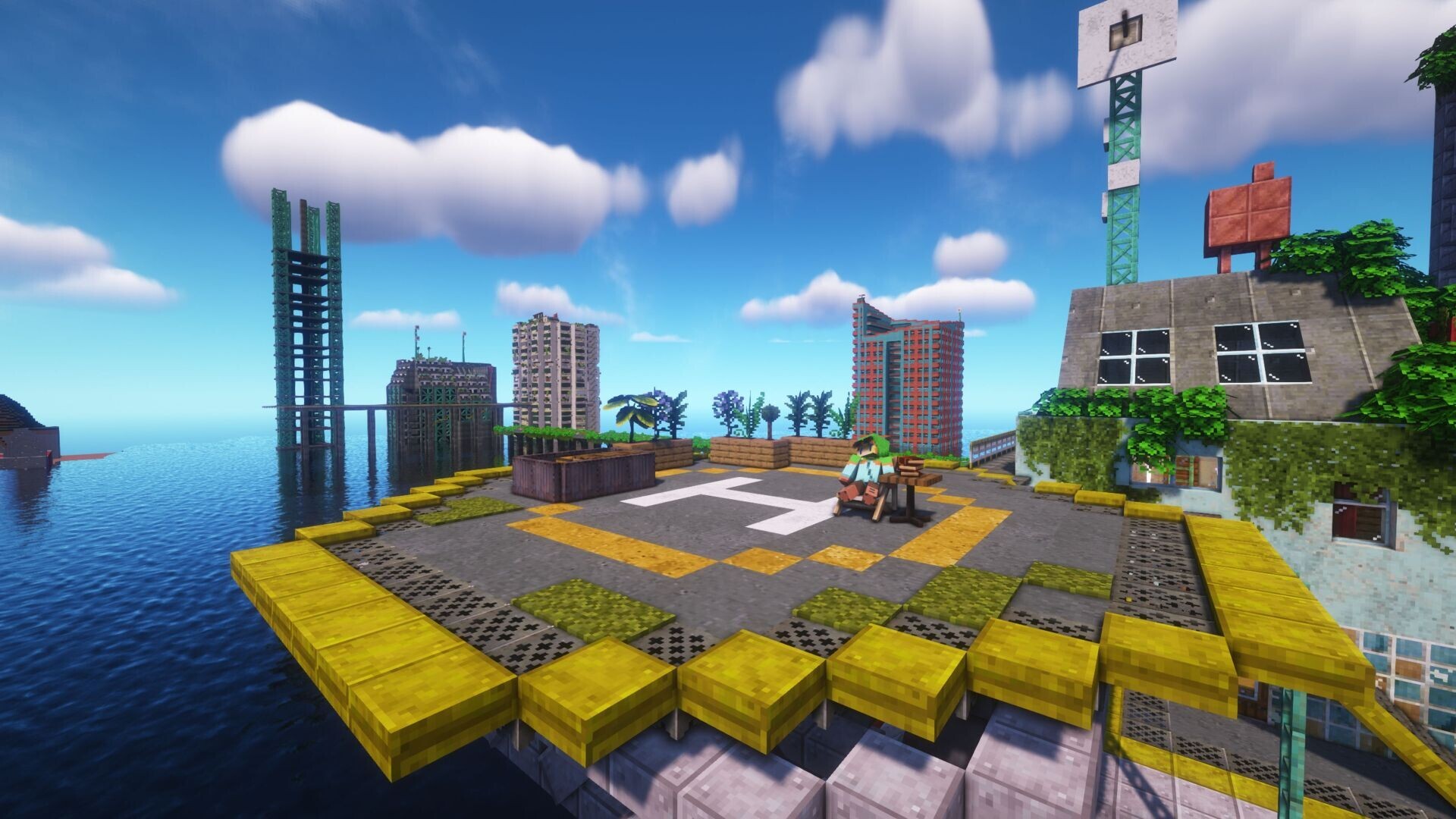 oil rig house Minecraft Map